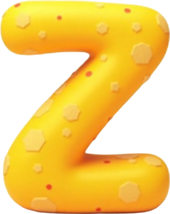 Cheesy Alphabet Letter Z-FreePngZone