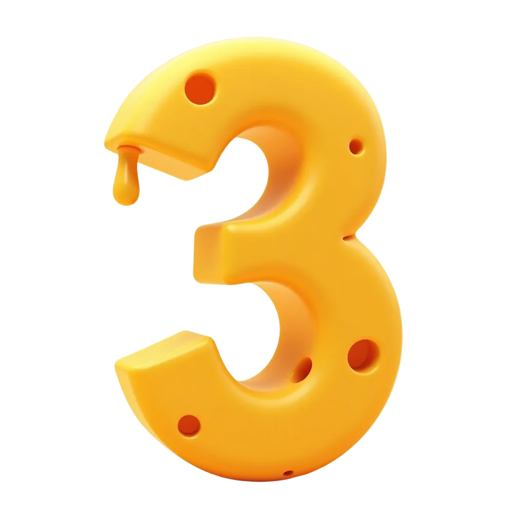 Cheesy Number 3-FreePngZone