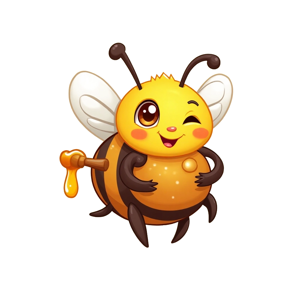 Happy Honey Bee-FreePngZone