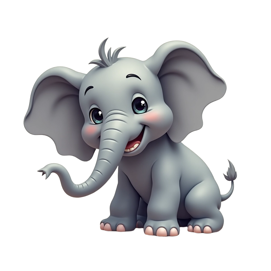 Free Cartoon Elephant PNGs | Cute Animal Graphics
