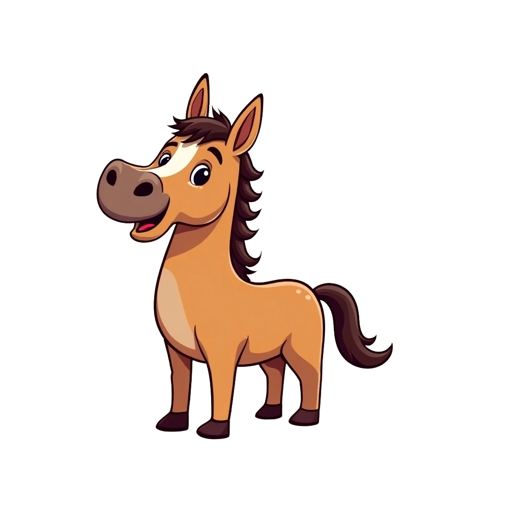 Cartoon Horse Illustration-FreePngZone