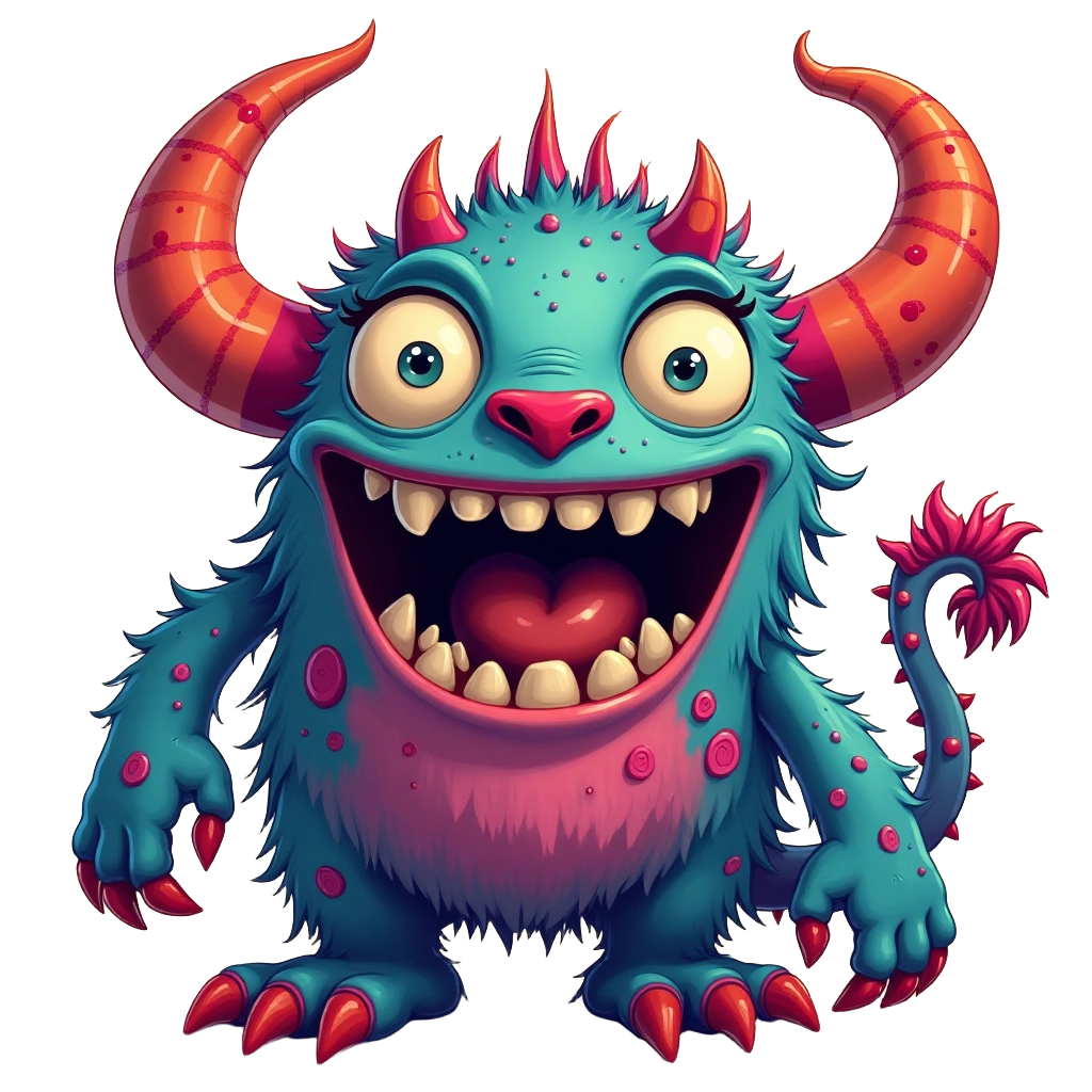 Happy Horned Monster-FreePngZone