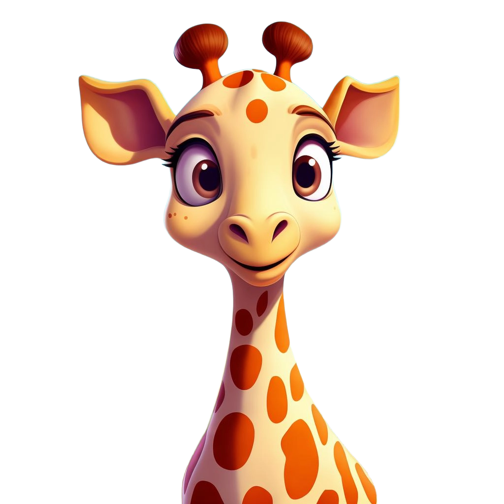 Adorable Giraffe Character-FreePngZone