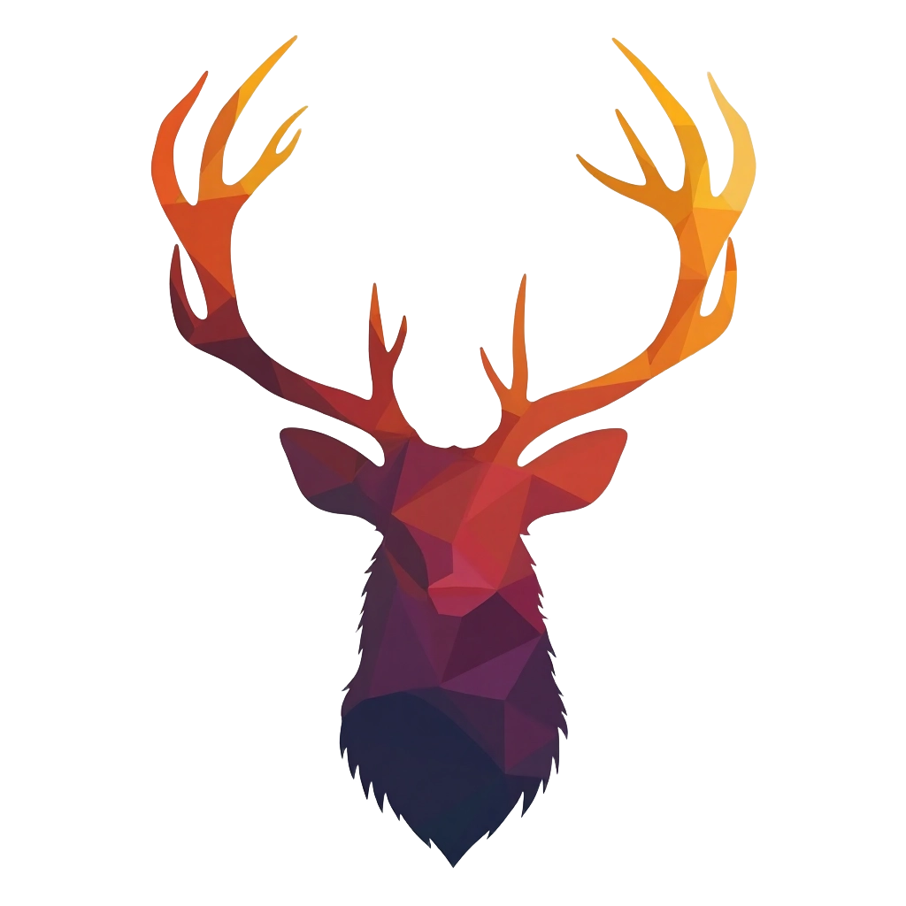 Geometric Deer Silhouette-FreePngZone