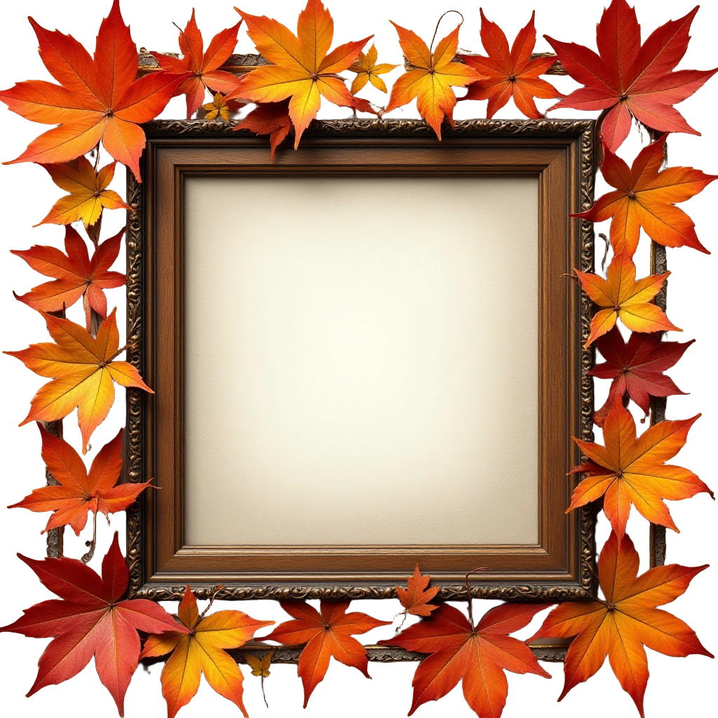 Autumn Leaves Frame-FreePngZone