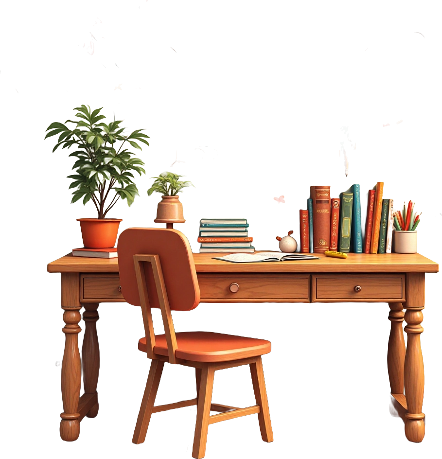 Cozy Study Desk-FreePngZone